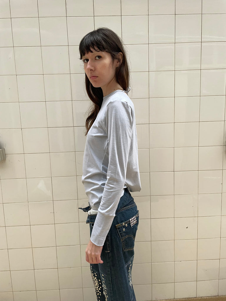 Backless top grey